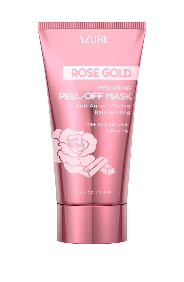 AZURE Rose Gold Hydrating Peel Off Mask W/ Real 24k Gold & Rose Hip ...