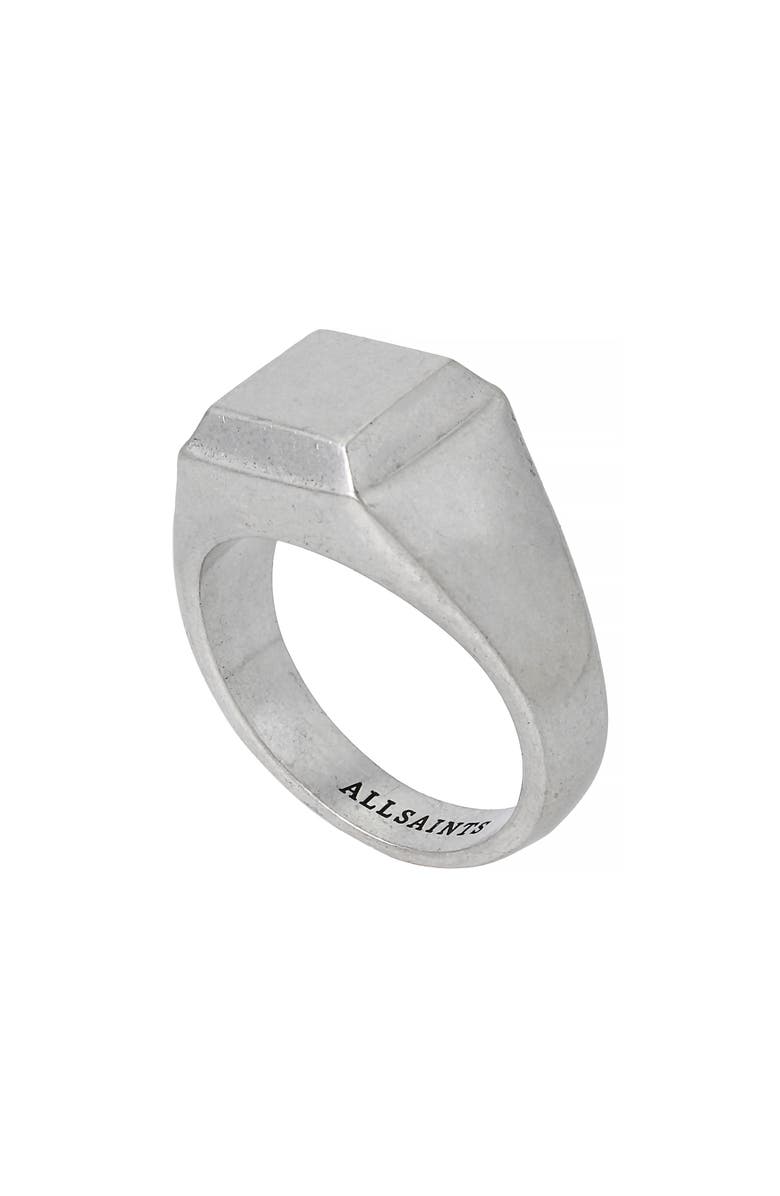 AllSaints Men's Flat Square Sterling Silver Signet Ring | Nordstromrack