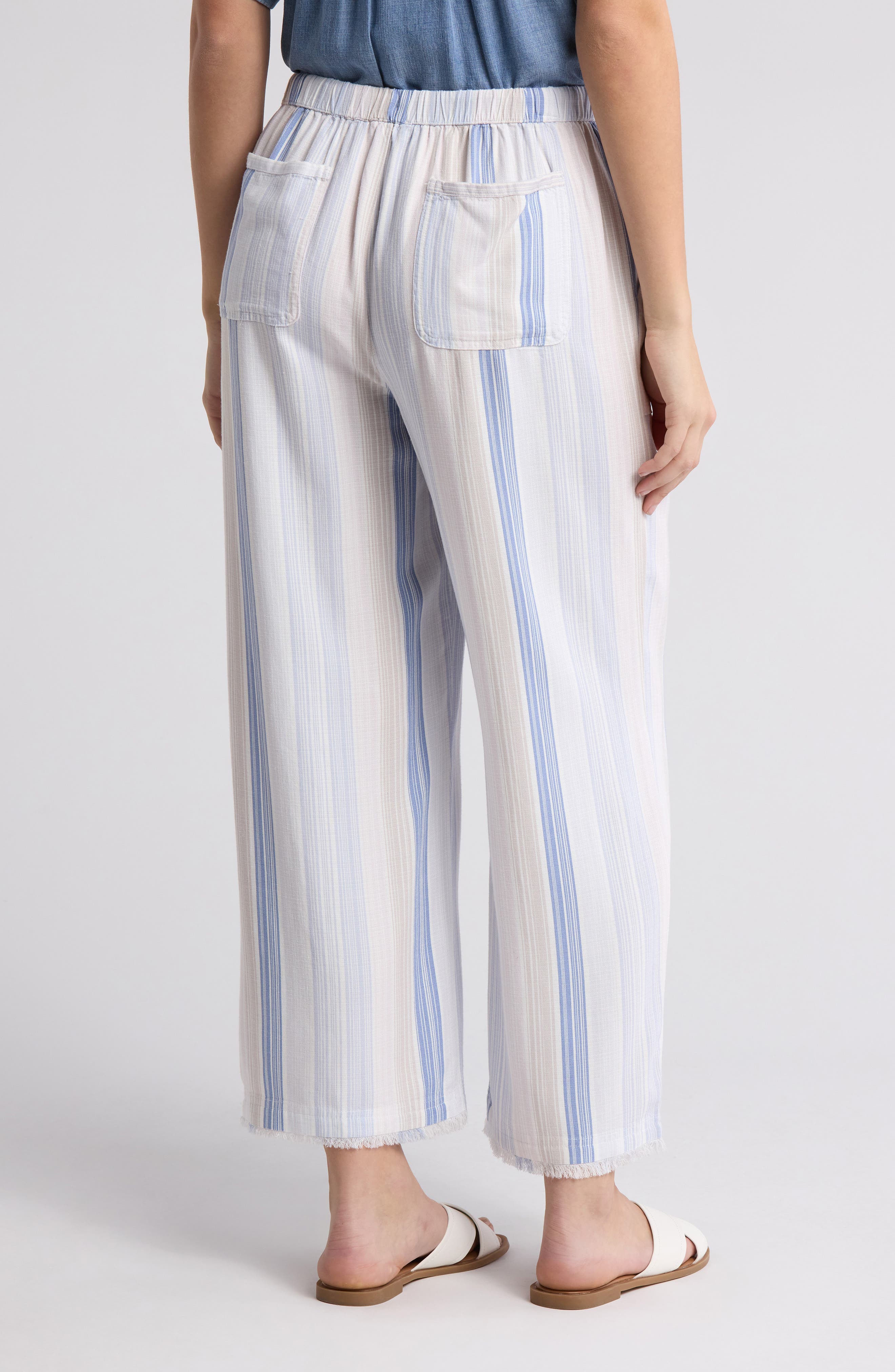 Splendid Liam Stripe Crop Wide Leg Pants | Nordstromrack