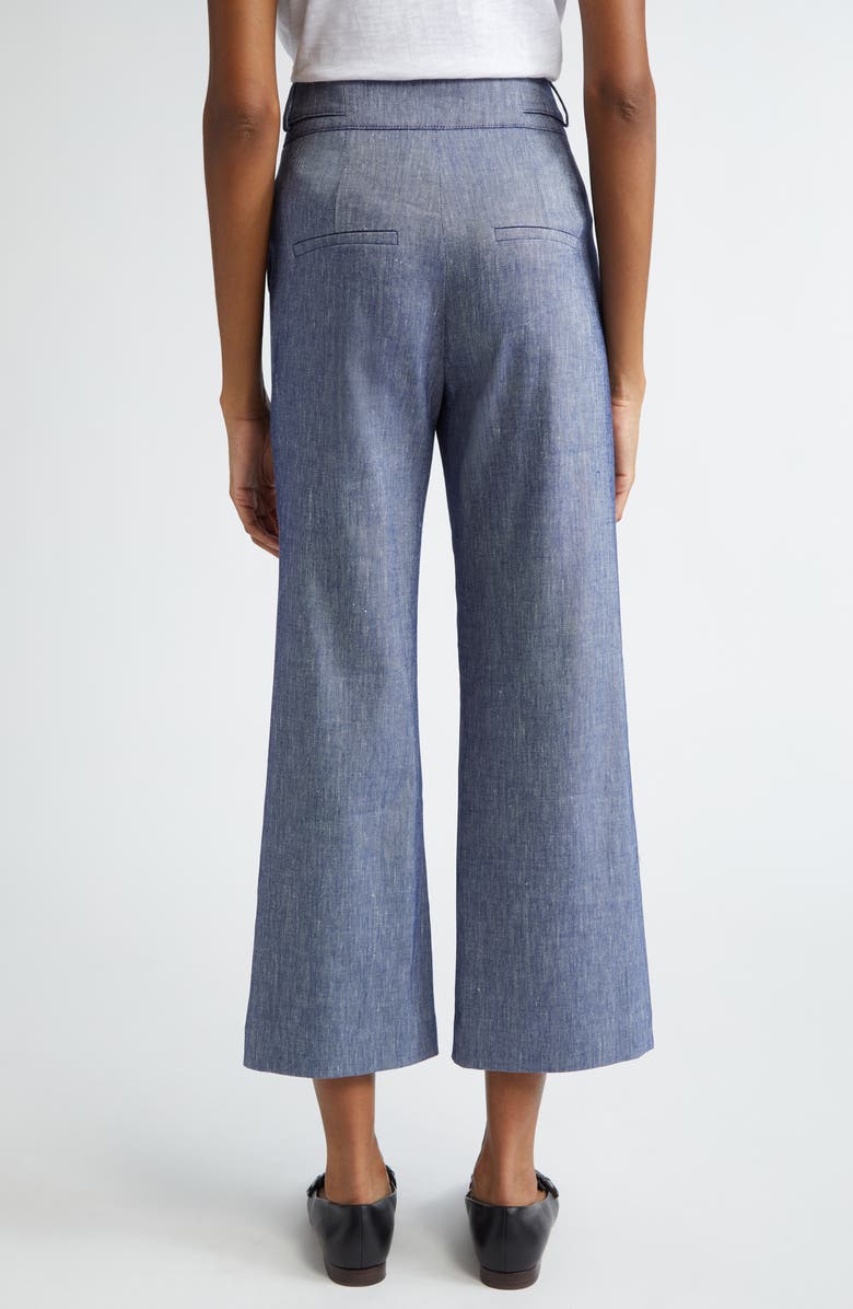 Veronica Beard Aubrie Crop Flare Linen Blend Pants | Nordstromrack