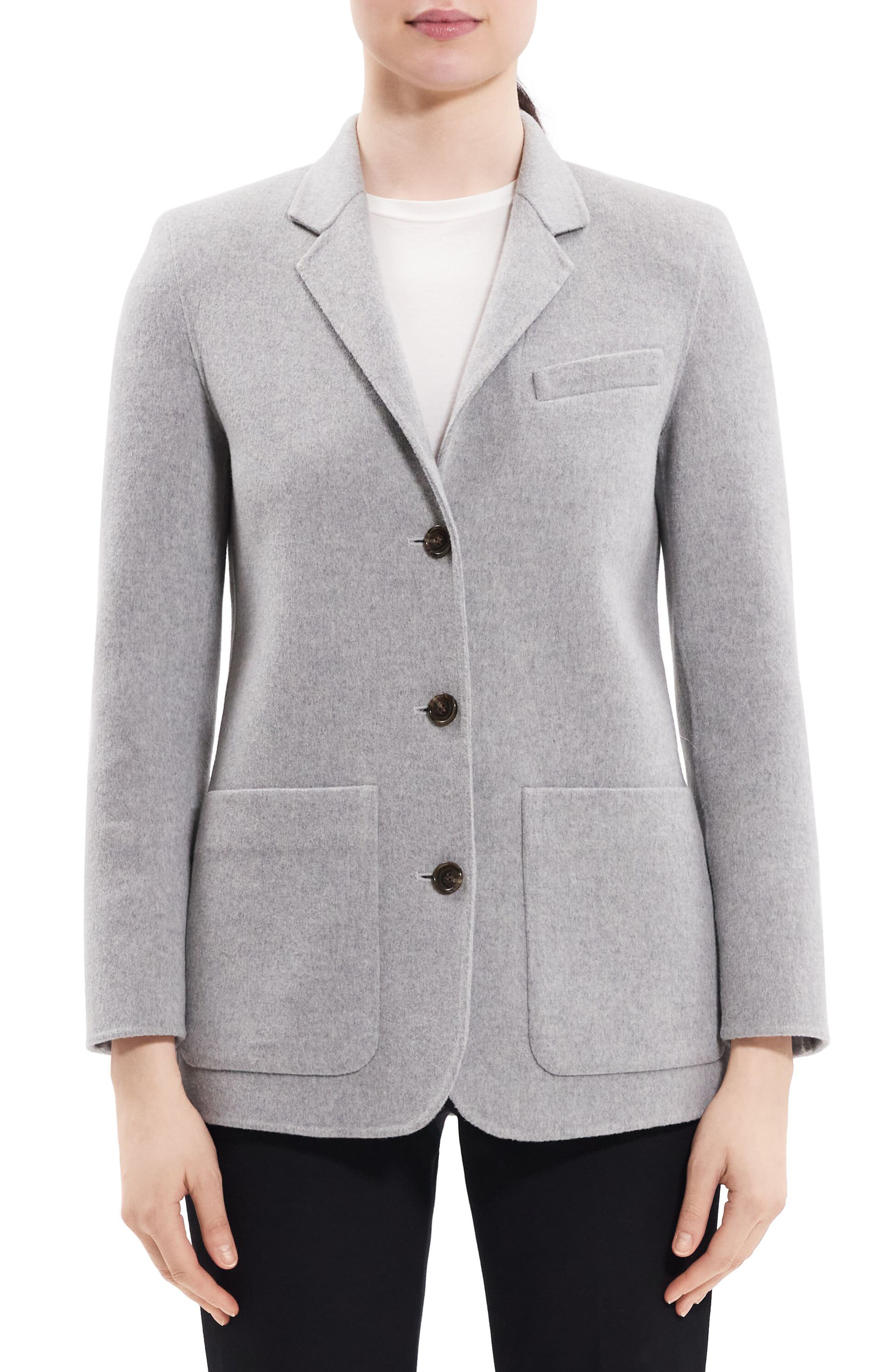 Theory Elbow Patch Wool & Cashmere Jacket | Nordstromrack