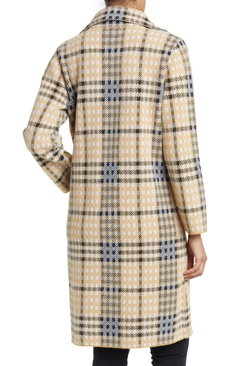 CLICHE Mustard Plaid Print Coatigan | Nordstromrack