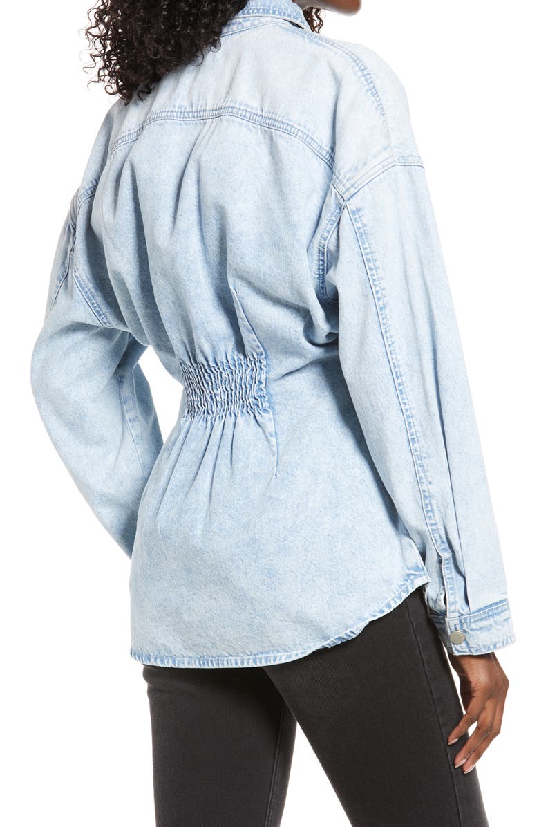 BLANKNYC Cinched Back Denim Shirt | Nordstrom