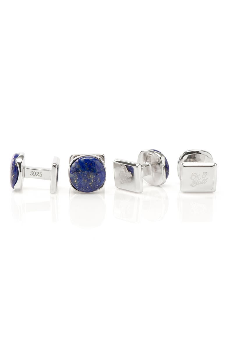 Cufflinks, Inc. Sterling Silver & Lapis Lazuli Shirt Studs | Nordstrom
