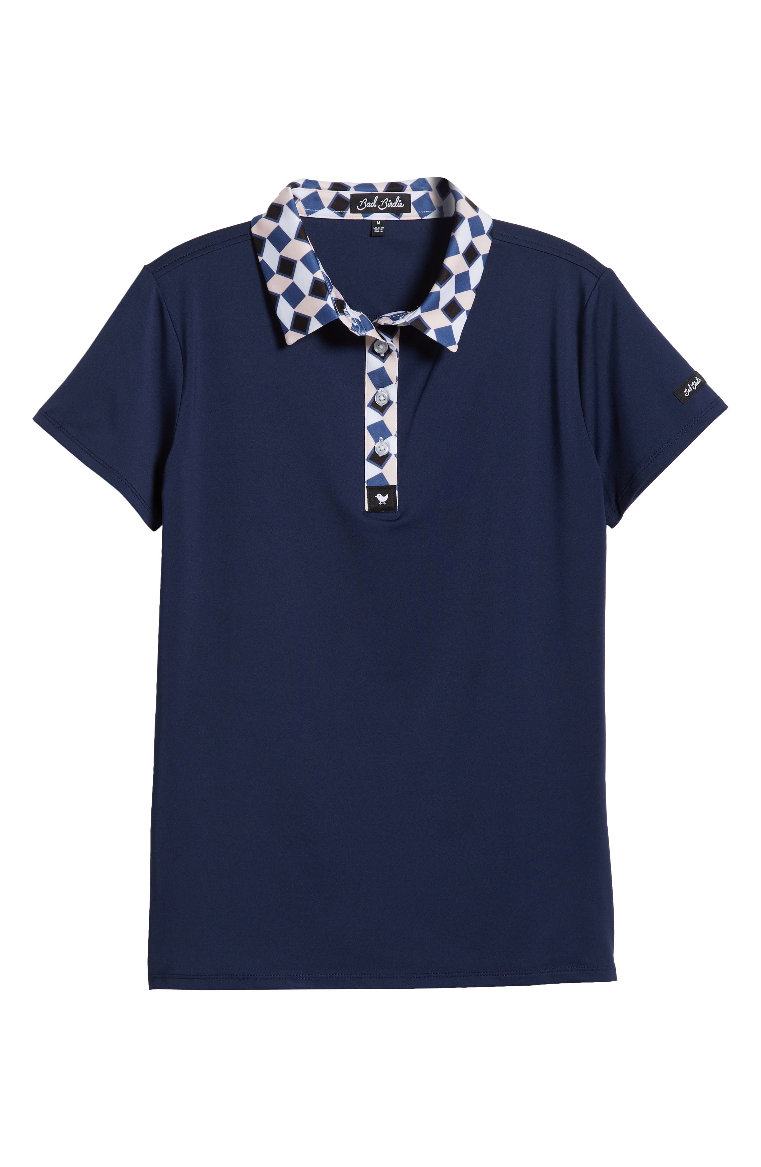 Bad Birdie Core Check Accent Solid Polo | Nordstromrack