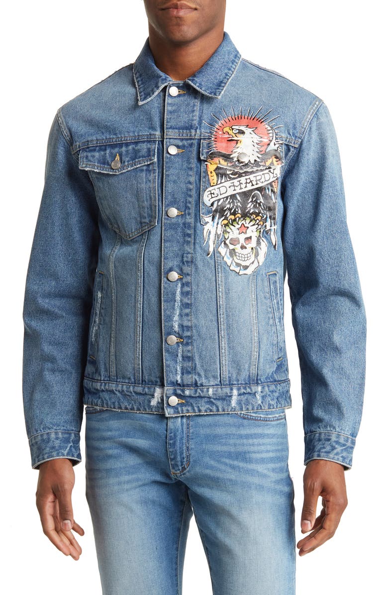 Ed Hardy Flag Trucker Jacket | Nordstromrack