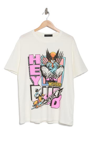 Junk Food Wolverine Hey Bub Graphic T-shirt In Vintage White | ModeSens