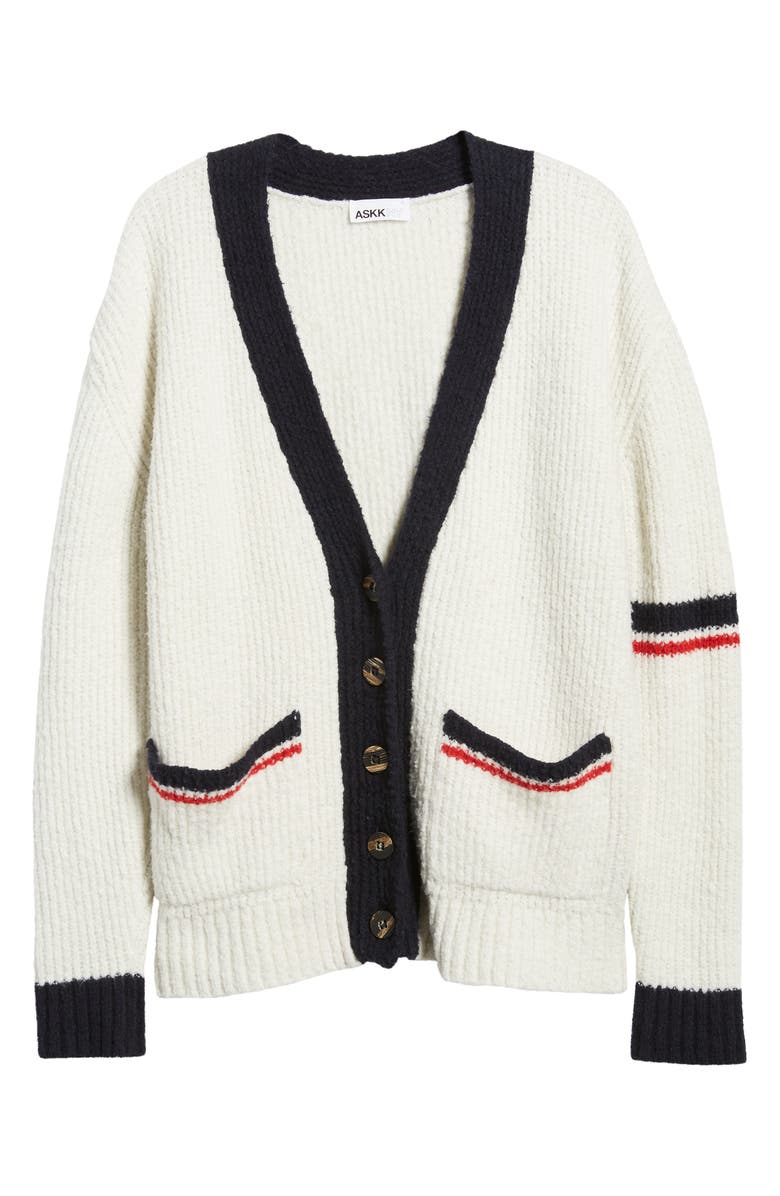 ASKK NY V-Neck Varsity Cardigan | Nordstromrack