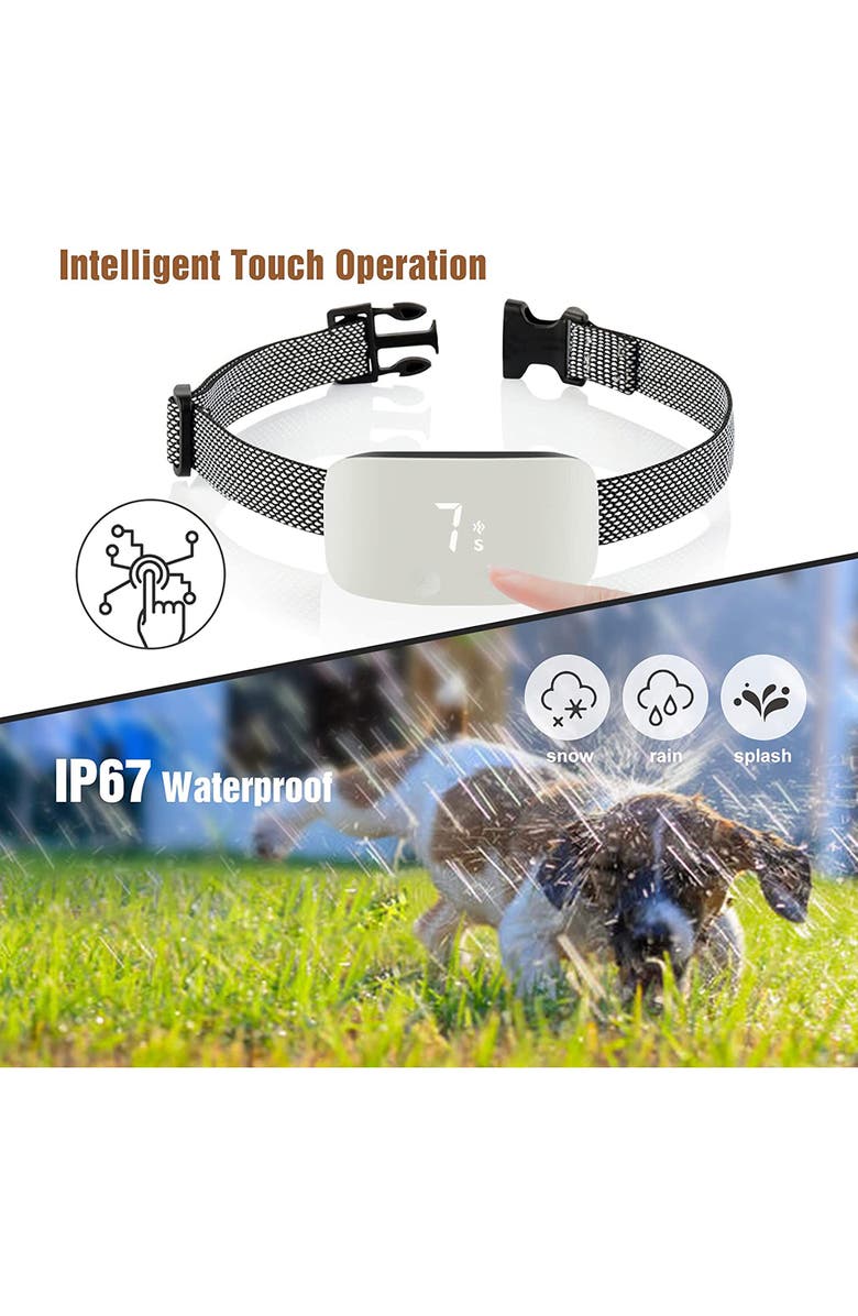 PET LIFE Evolution LED 7-Level Vibration and Sound Smart Anti-Bark Dog ...