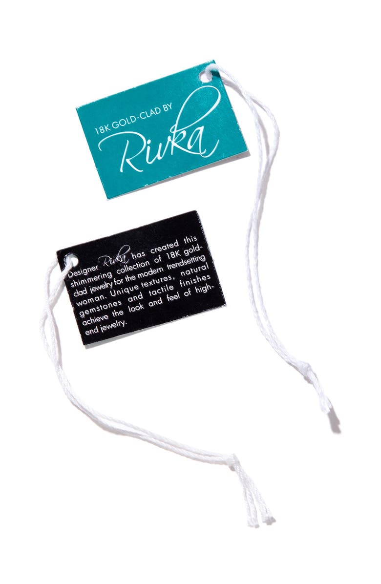 RIVKA FRIEDMAN 18K Gold Clad Double Chain Stone Necklace | Nordstromrack
