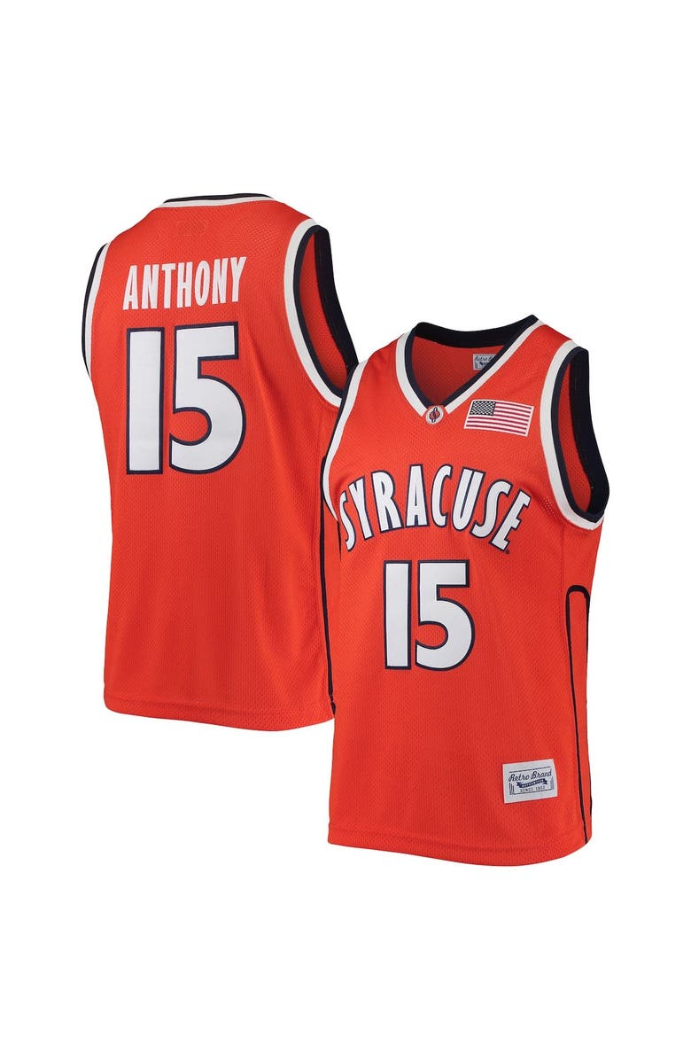 Retro Brand Men's Original Retro Brand Carmelo Anthony Orange Syracuse ...