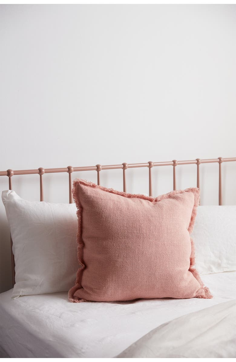YA YA AND CO Nautra Dusty Rose Frill Edge Pillow | Nordstromrack
