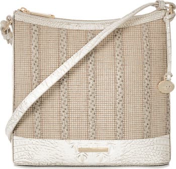 Brahmin Katie Straw & Leather Crossbody Bag | Nordstrom