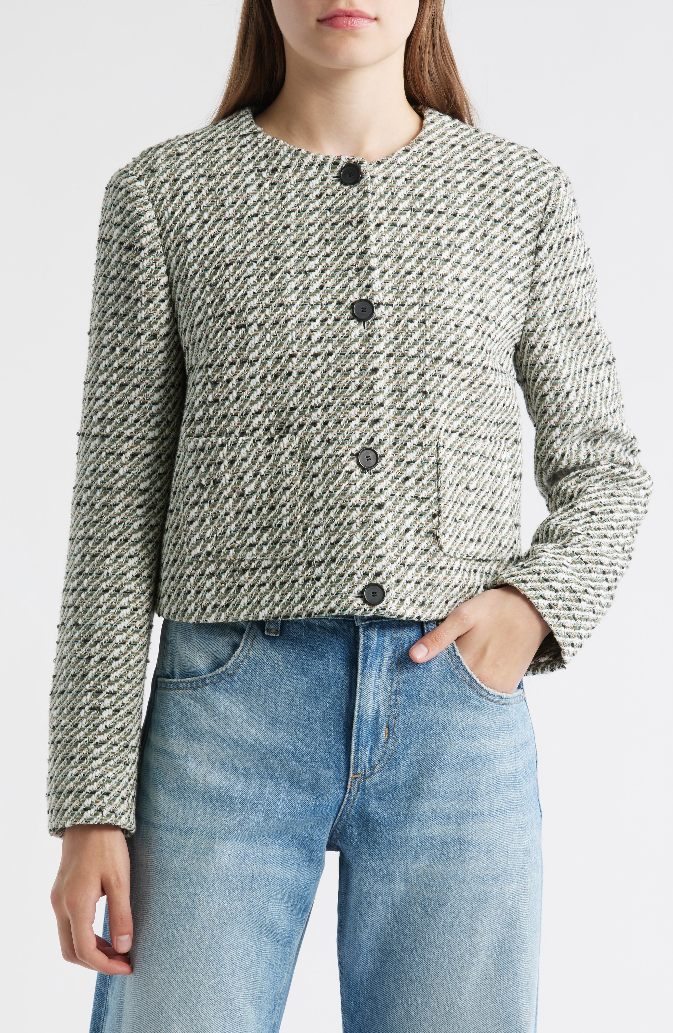BOSS Tweed Crop Jacket | Nordstromrack