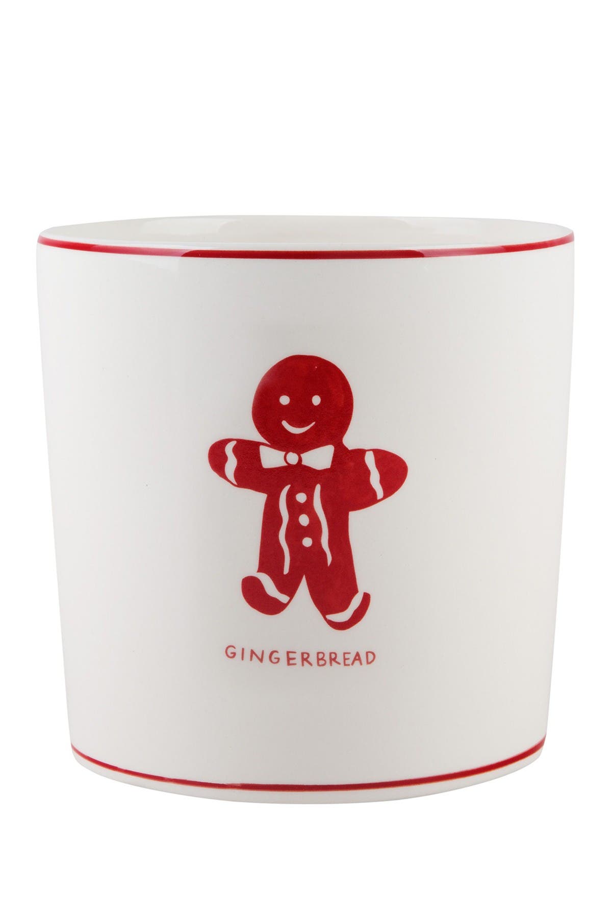 HOME ESSENTIALS AND BEYOND 7" D Gingerbread Red Utensil Crock ...