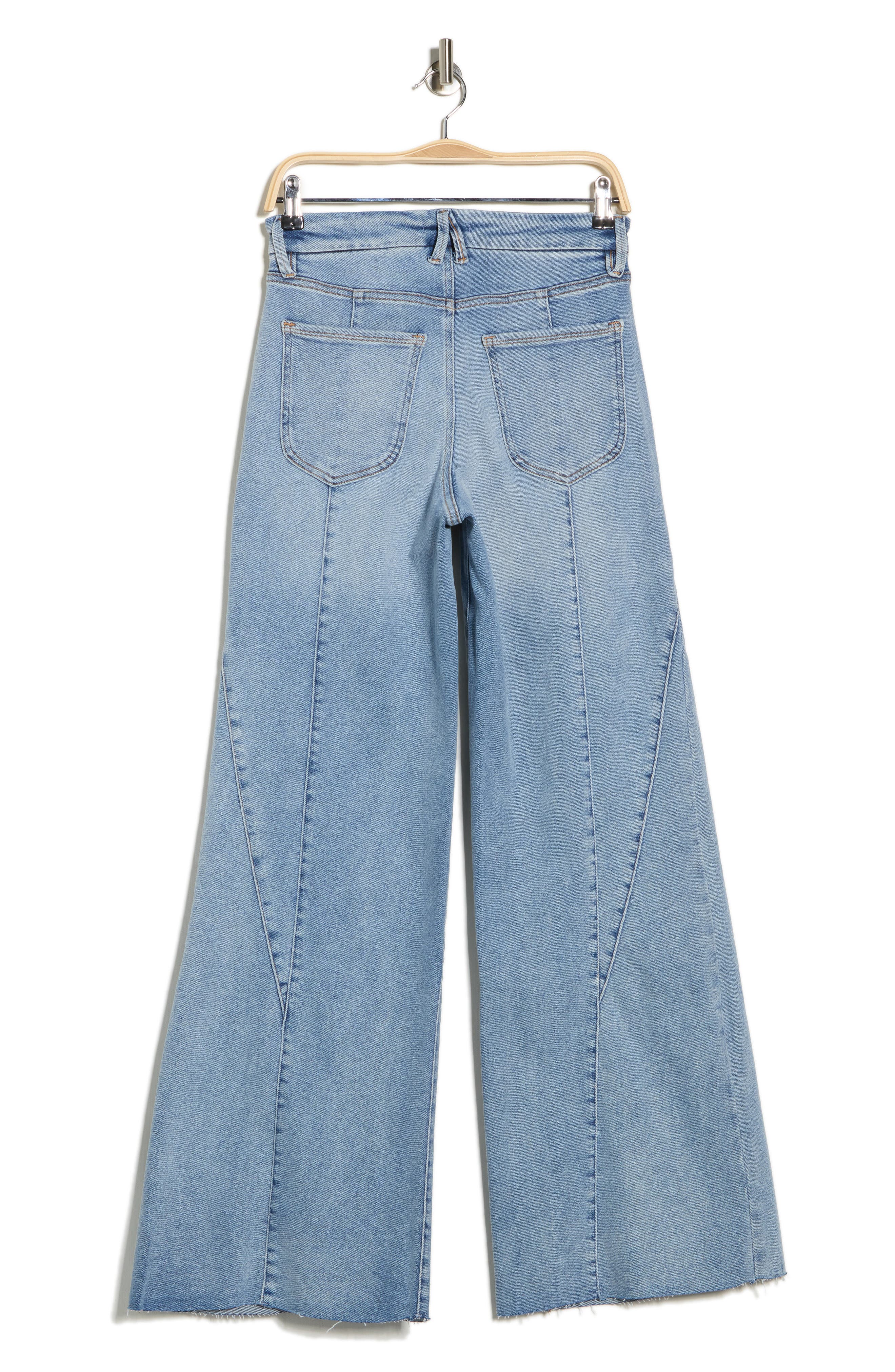Good American Good Waist High Waist Wide Leg Palazzo Jeans | Nordstromrack