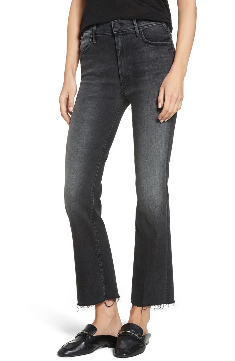 MOTHER The Hustler High Waist Frayed Ankle Jeans | Nordstrom