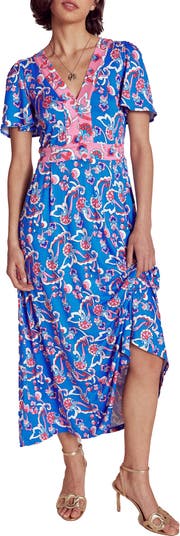 Boden Ellie Print Flutter Sleeve Dress | Nordstrom