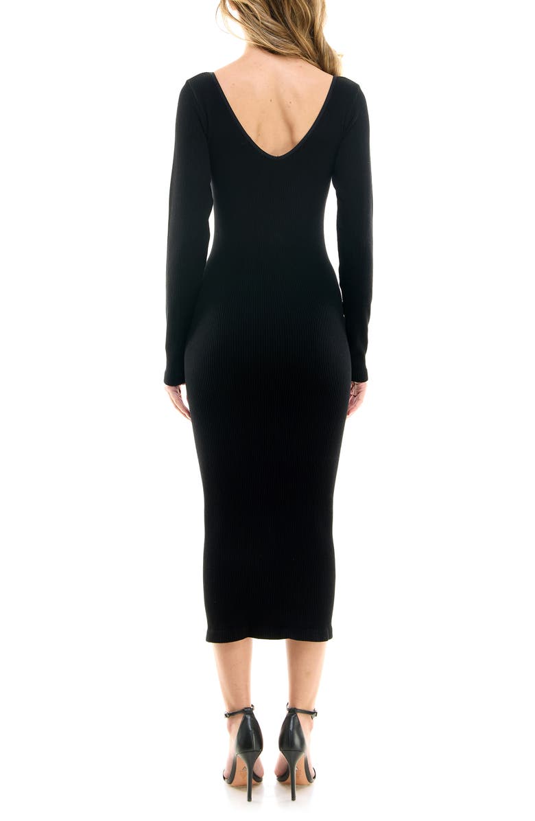 Socialite Long Sleeve V-Neck Rib Dress | Nordstromrack
