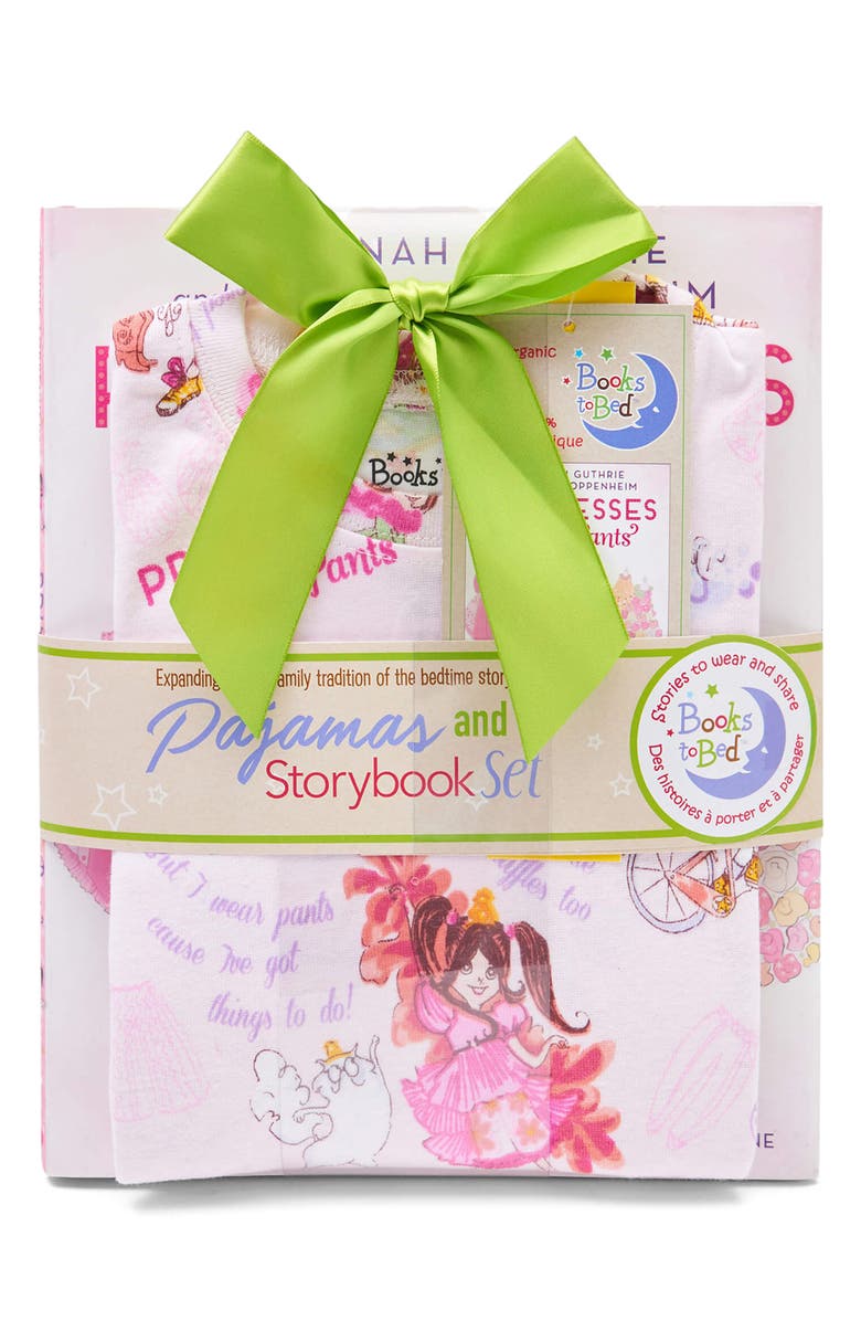 Books to Bed 'Princesses Wear Pants' Fitted Two-Piece Pajamas & Book ...