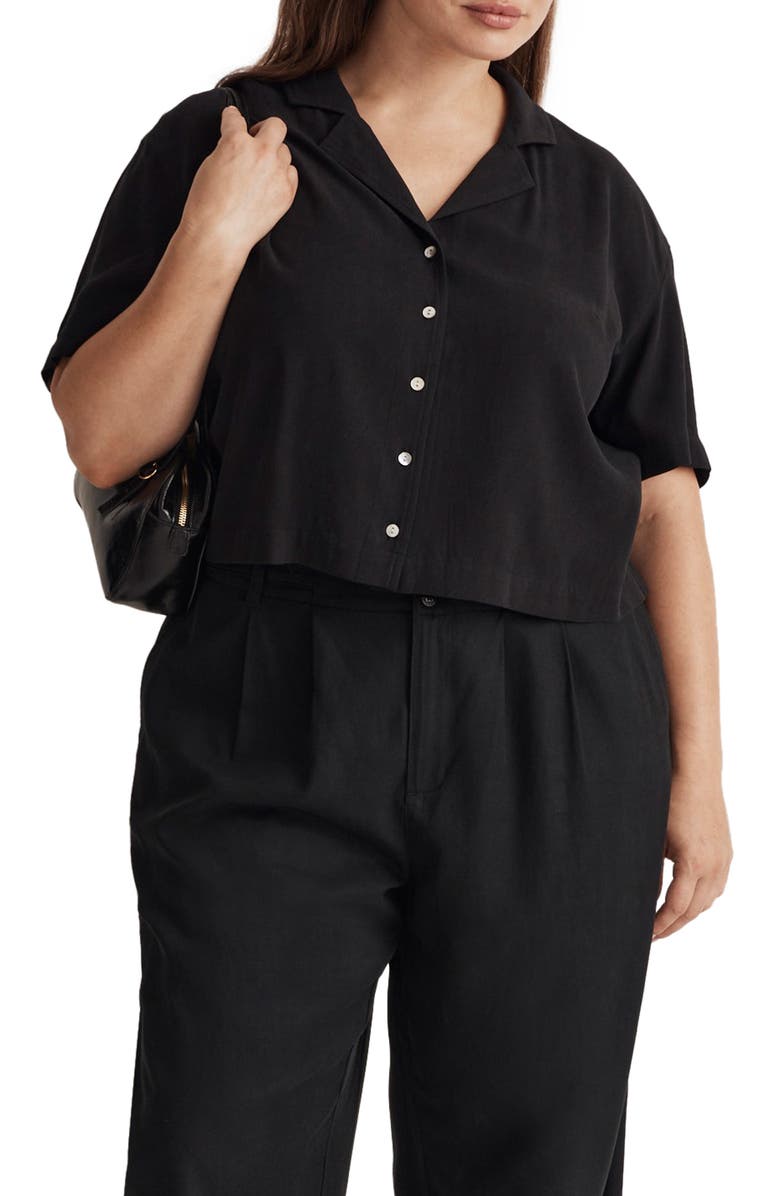 Madewell Resort Button-Up Crop Shirt | Nordstromrack