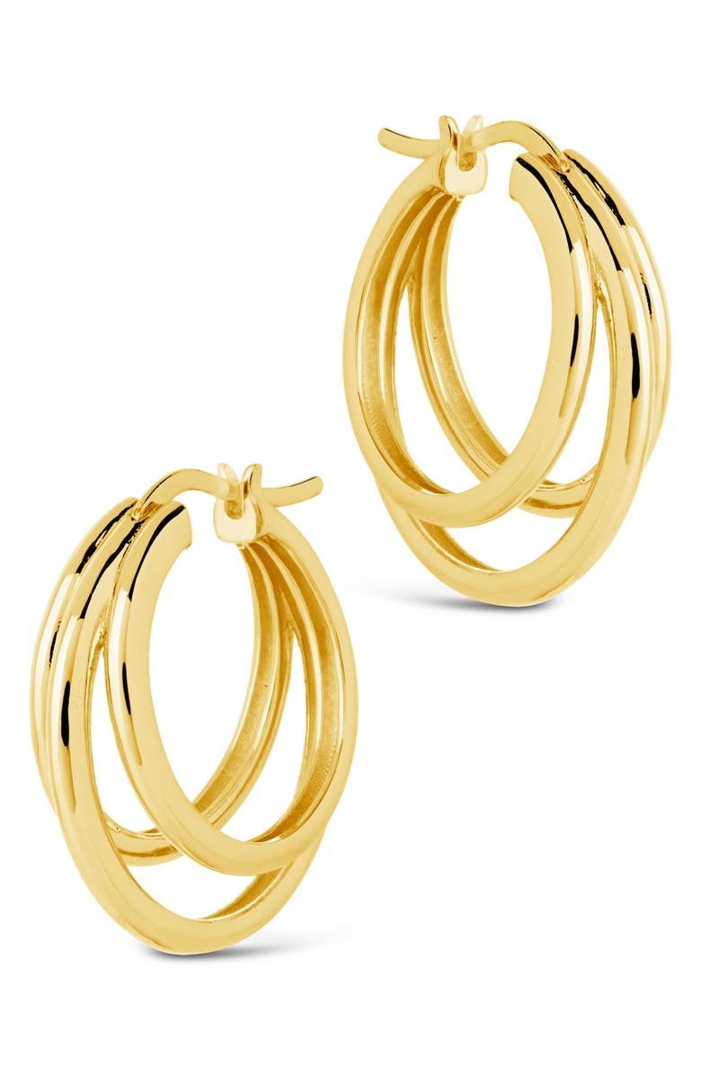Sterling Forever Penelope Triple Hoop Earrings | Nordstromrack