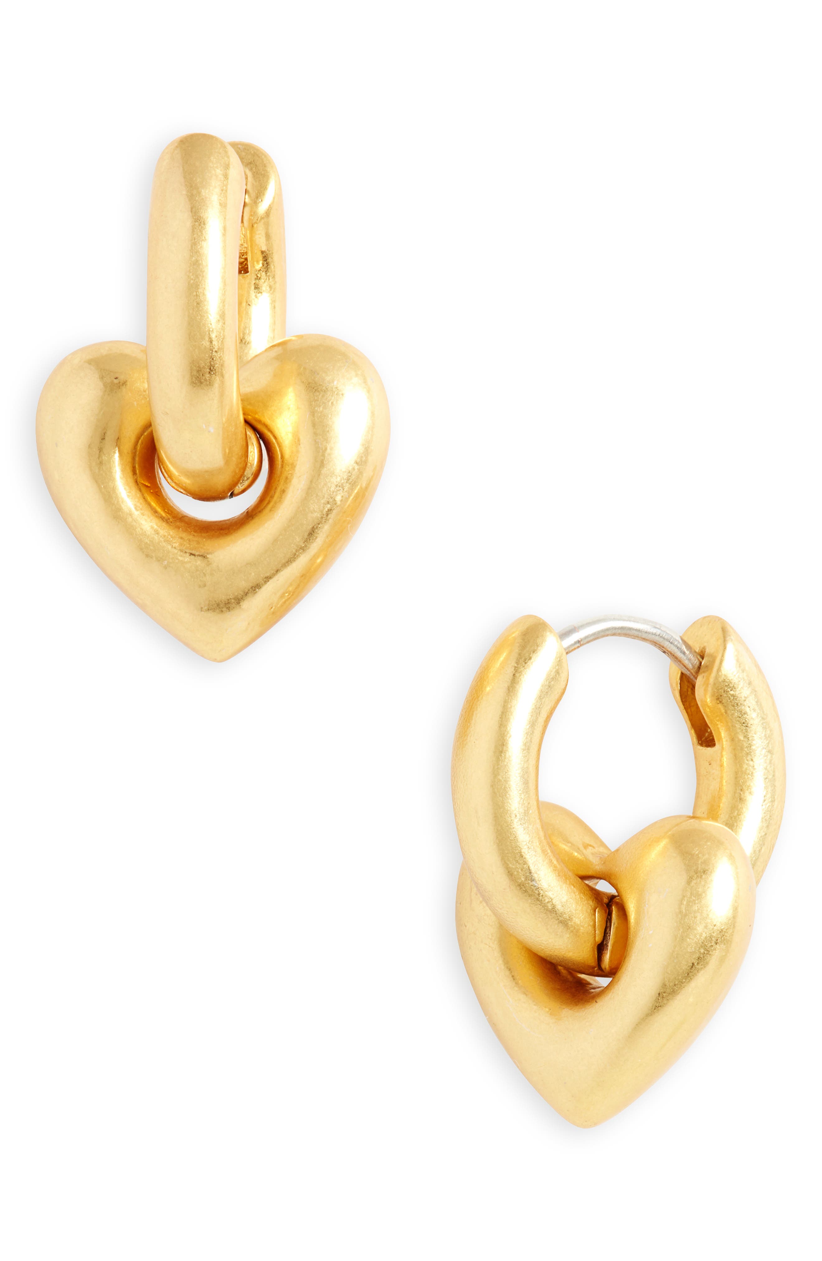 Madewell Heart Chunky Huggie Hoop Earrings | Nordstromrack