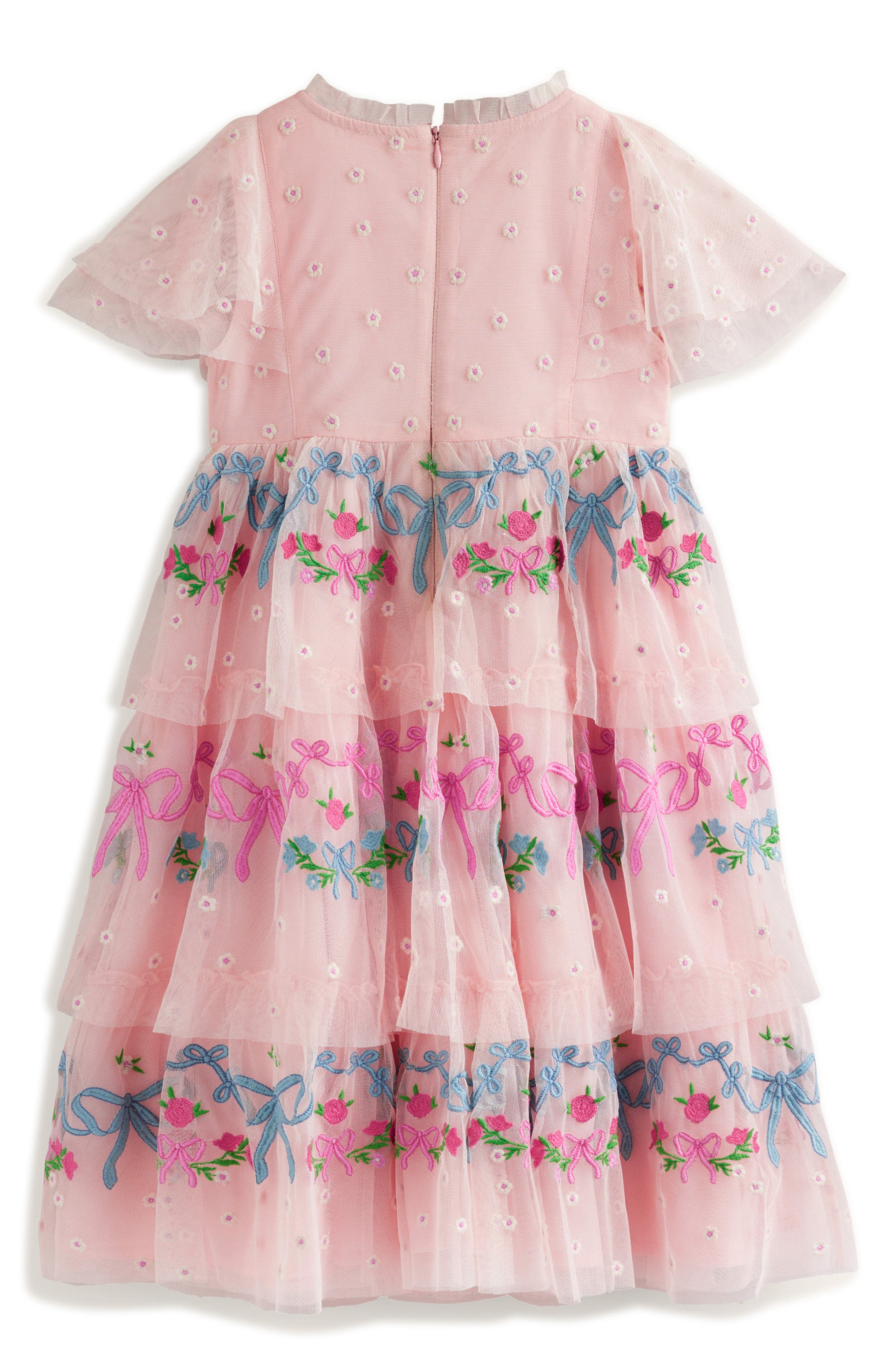 Mini Boden Kids' Embroidered Tiered Tulle Dress | Nordstromrack