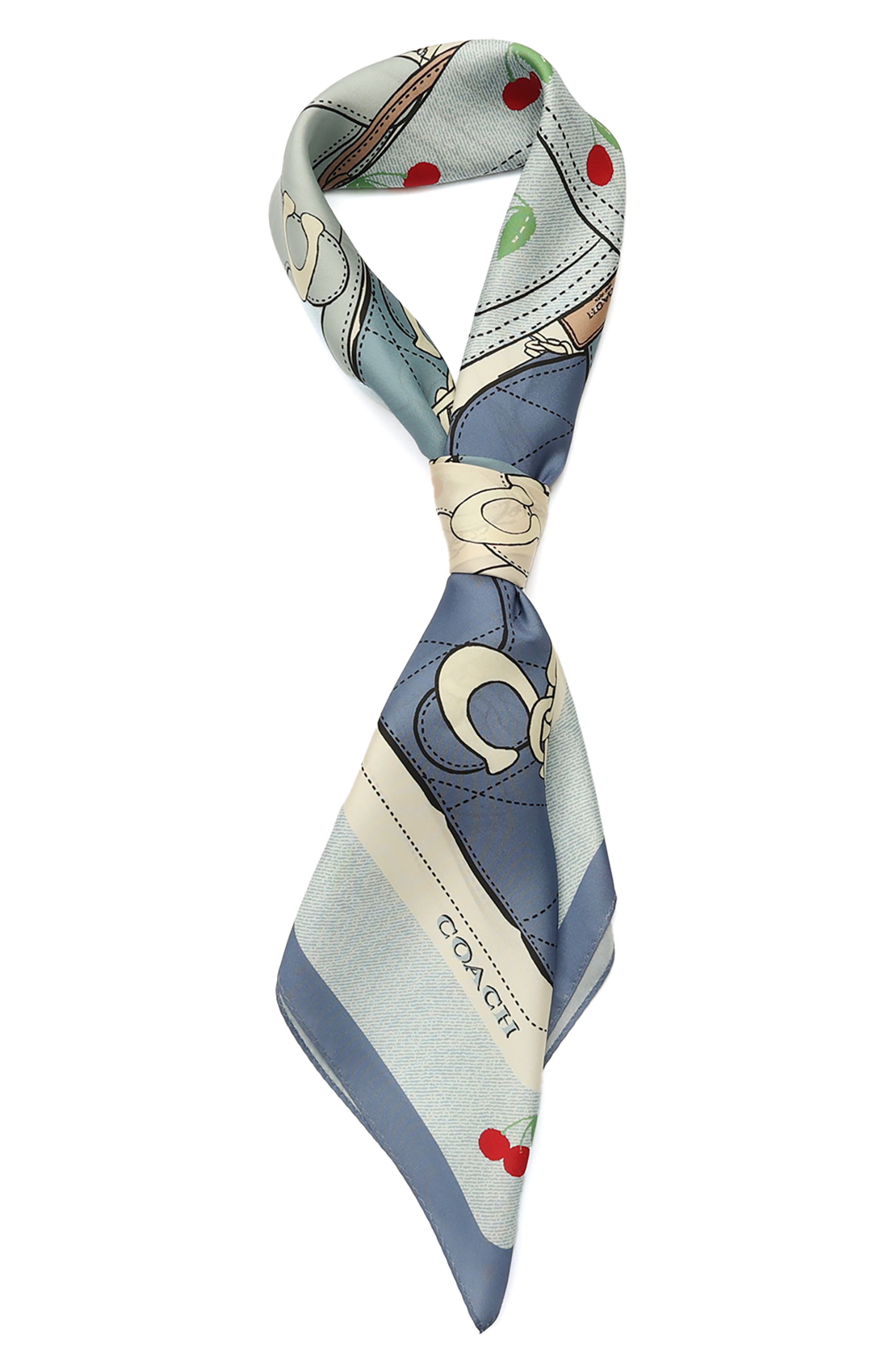 COACH Tabby Cherry Square Silk Scarf | Nordstrom
