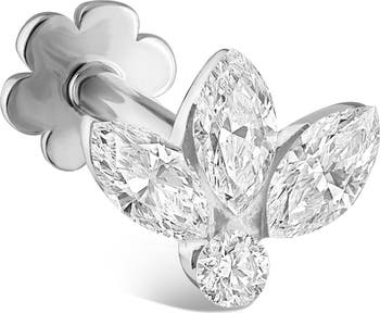 Maria Tash Invisible Diamond Lotus Threaded Stud Earring | Nordstrom