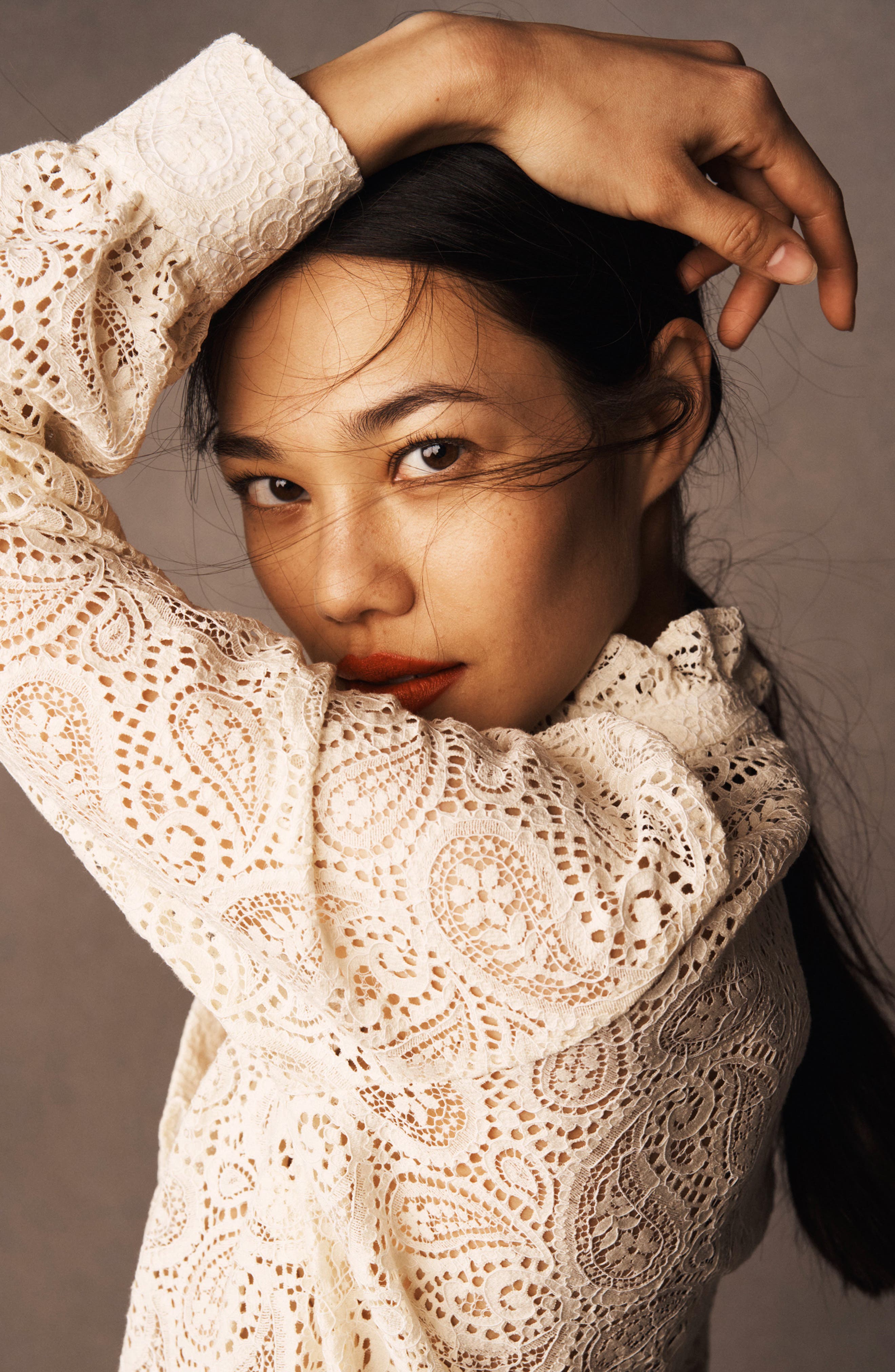 Sasha Sheer Lace Button-Up Shirt (Women) | Nordstromrack