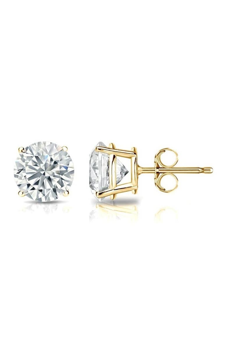 FOREVER CREATIONS USA INC 14K Yellow Gold & Natural Diamond Stud ...
