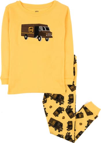 Leveret Yellow UPS 2-Piece Pajama Set | Nordstromrack