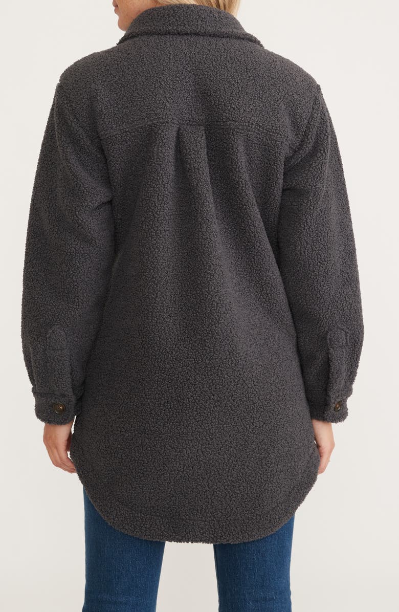 Marine Layer Bailey Longline High Pile Fleece Shirt Jacket | Nordstromrack