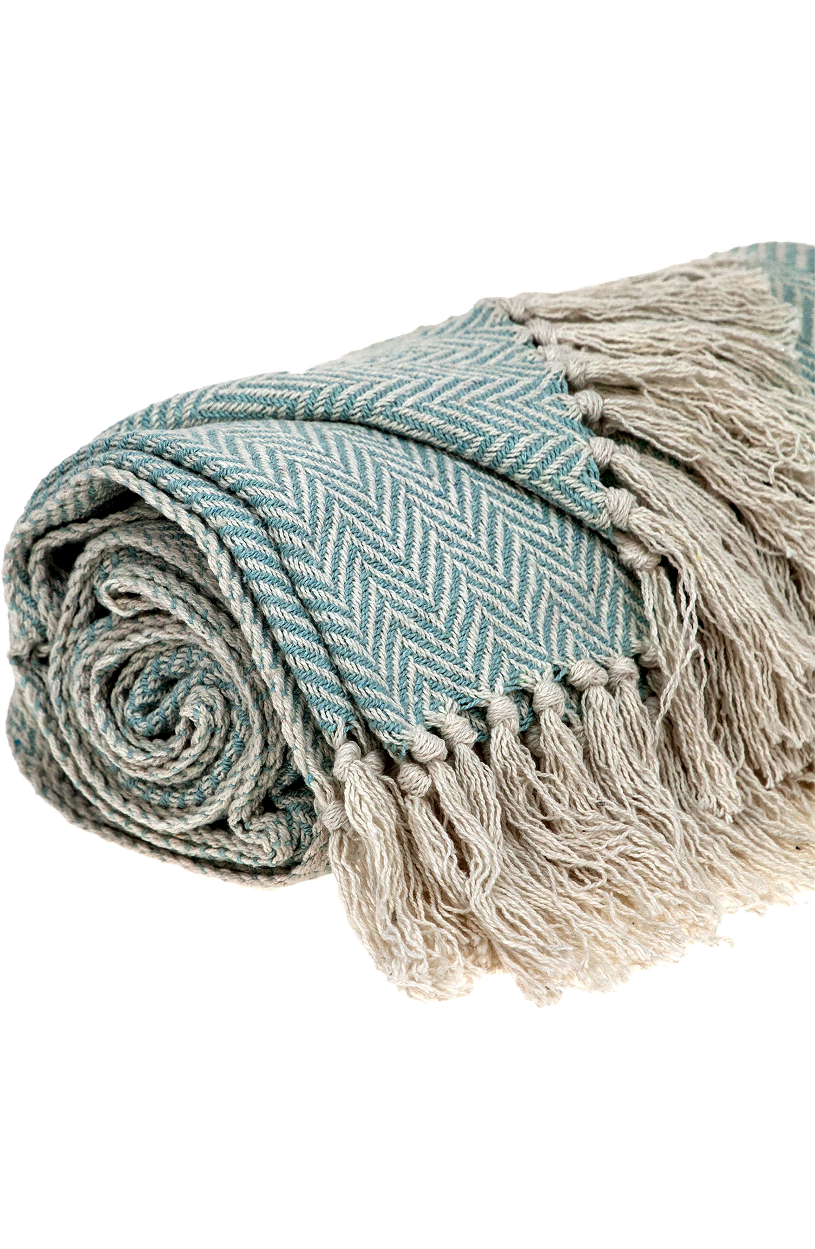 PARKLAND COLLECTION Isla Herringbone Multicolored Handloomed Cotton ...