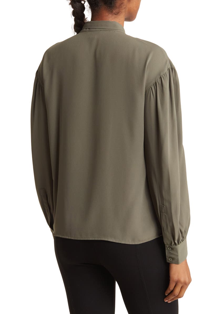 Calvin Klein Tie Neck Long Sleeve Shirt | Nordstromrack