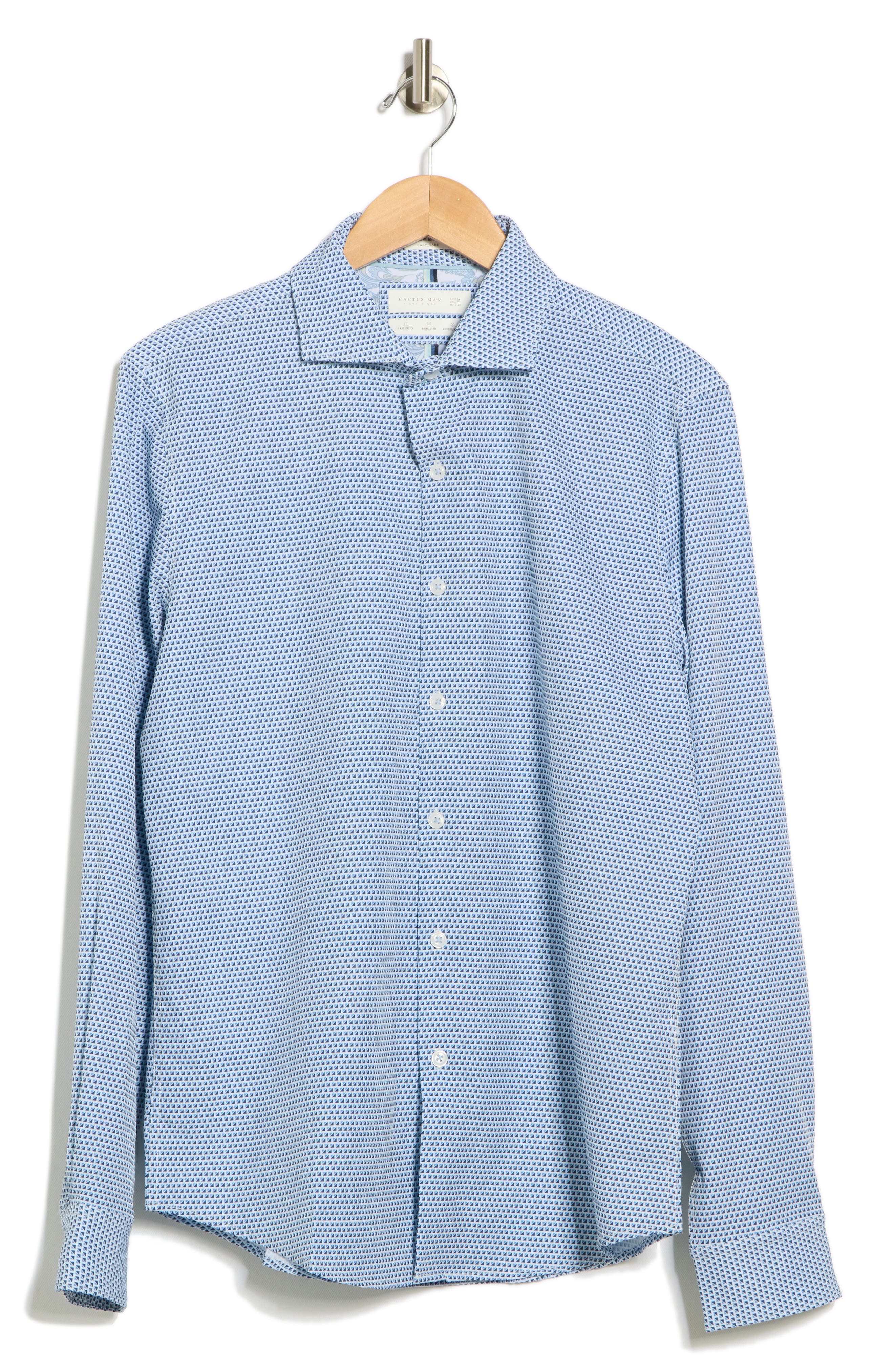 DENIM AND FLOWER Geo Tech Long Sleeve Shirt | Nordstromrack