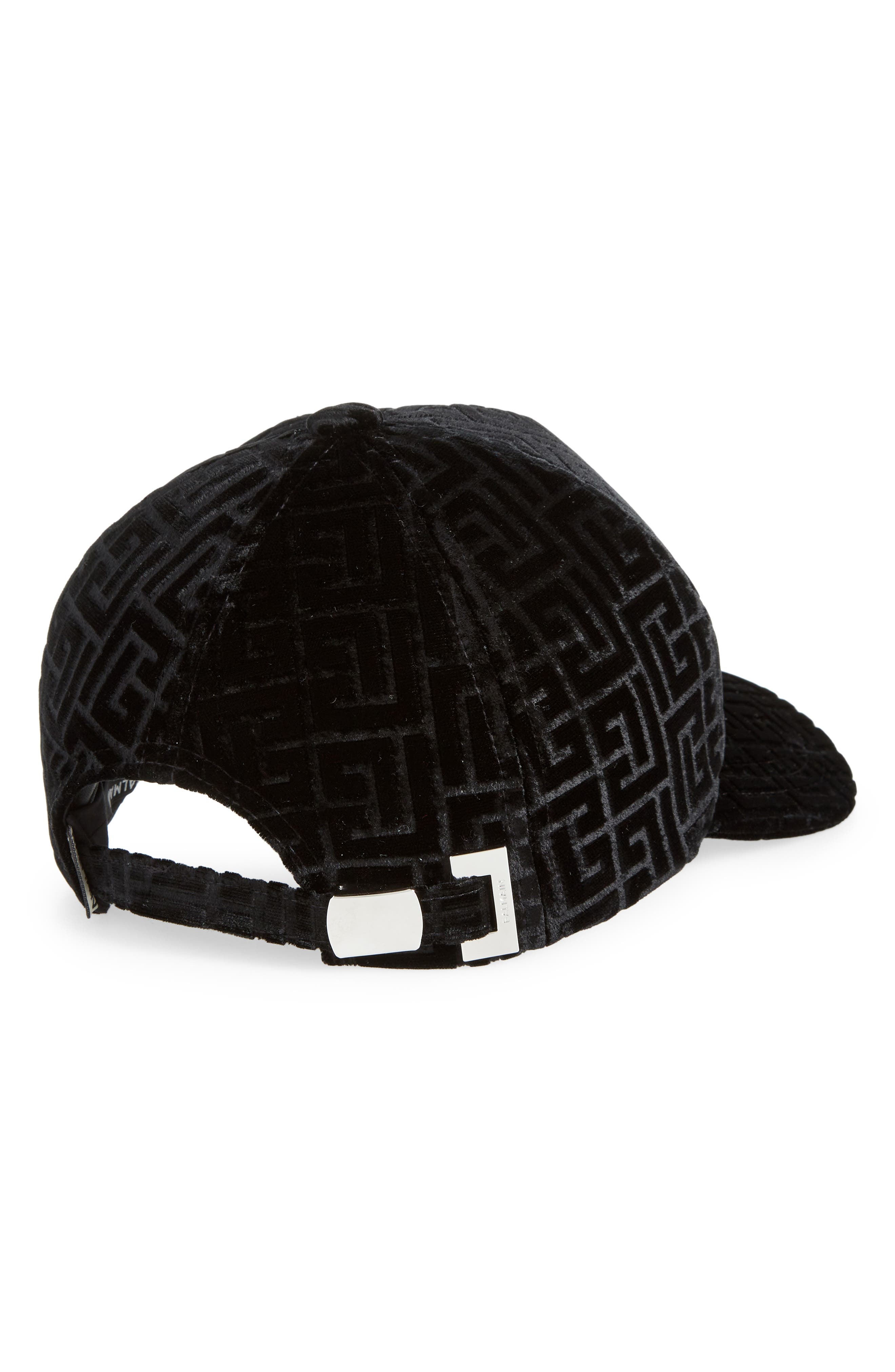 Balmain Monogram Velvet Baseball Cap | Nordstromrack