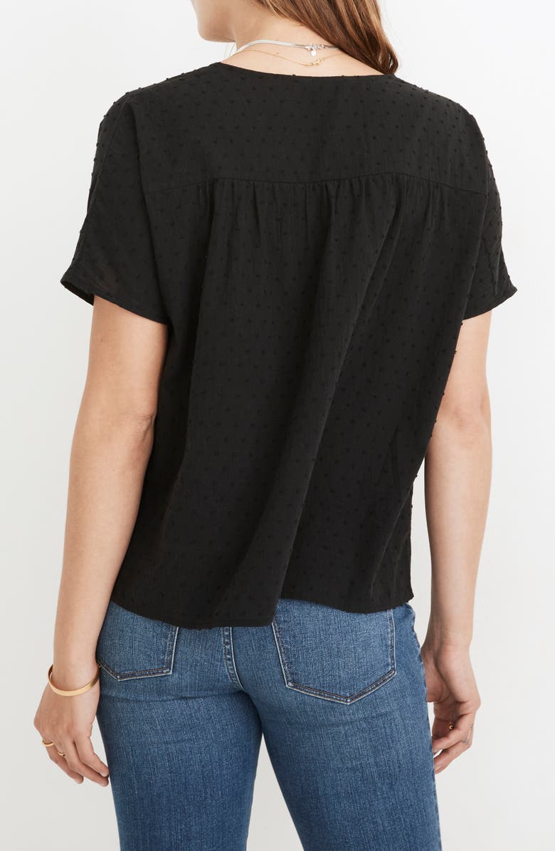Madewell Swiss Dot V-Neck Blouse | Nordstromrack