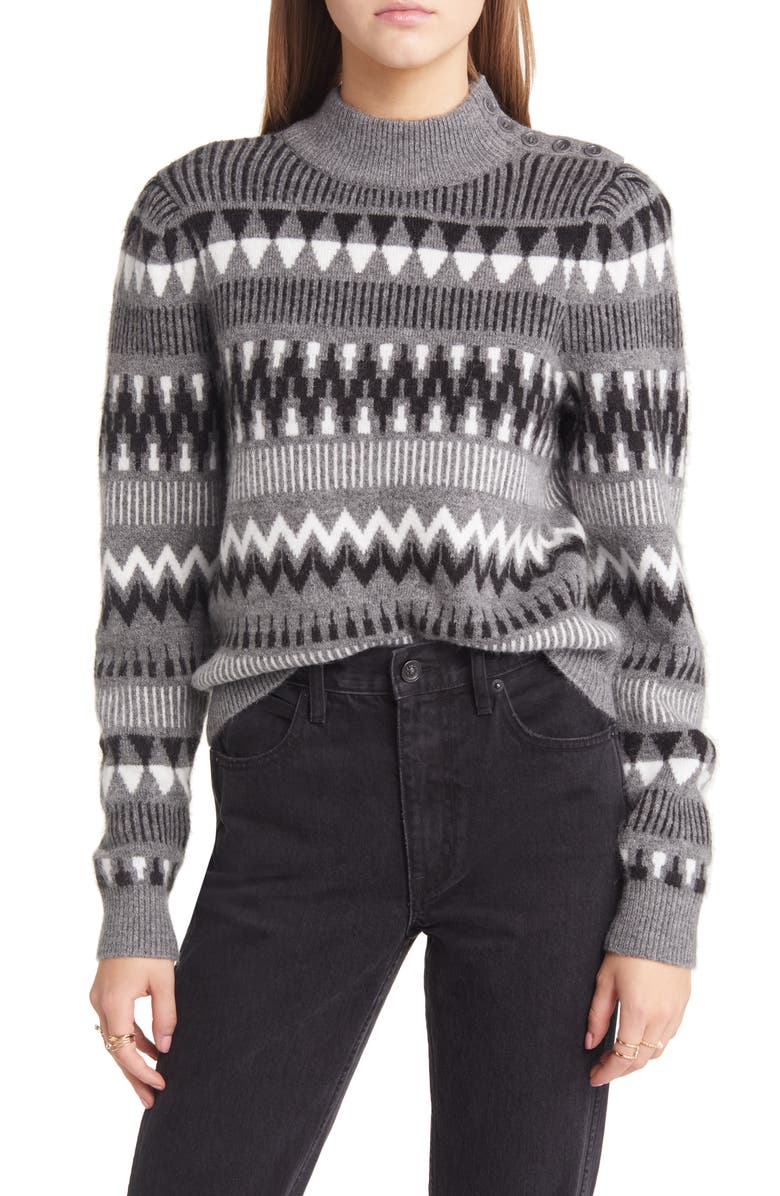 Treasure & Bond Fair Isle Mock Neck Sweater | Nordstrom