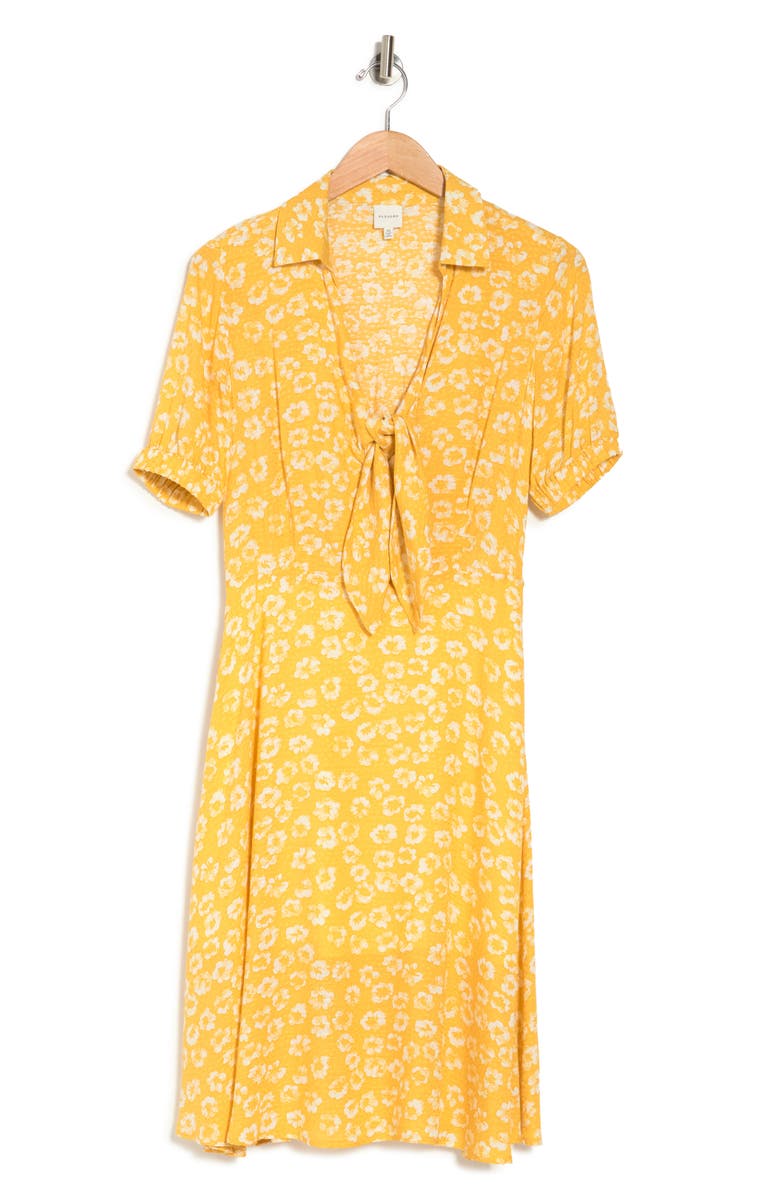 Pleione Floral Tie Knot Dress | Nordstromrack