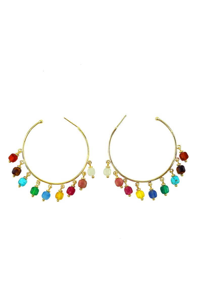 Panacea Beaded Charm Hoop Earrings | Nordstromrack