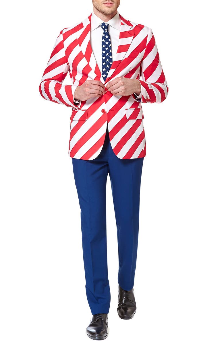 OppoSuits 'United Stripes' Trim Fit Suit with Tie | Nordstromrack