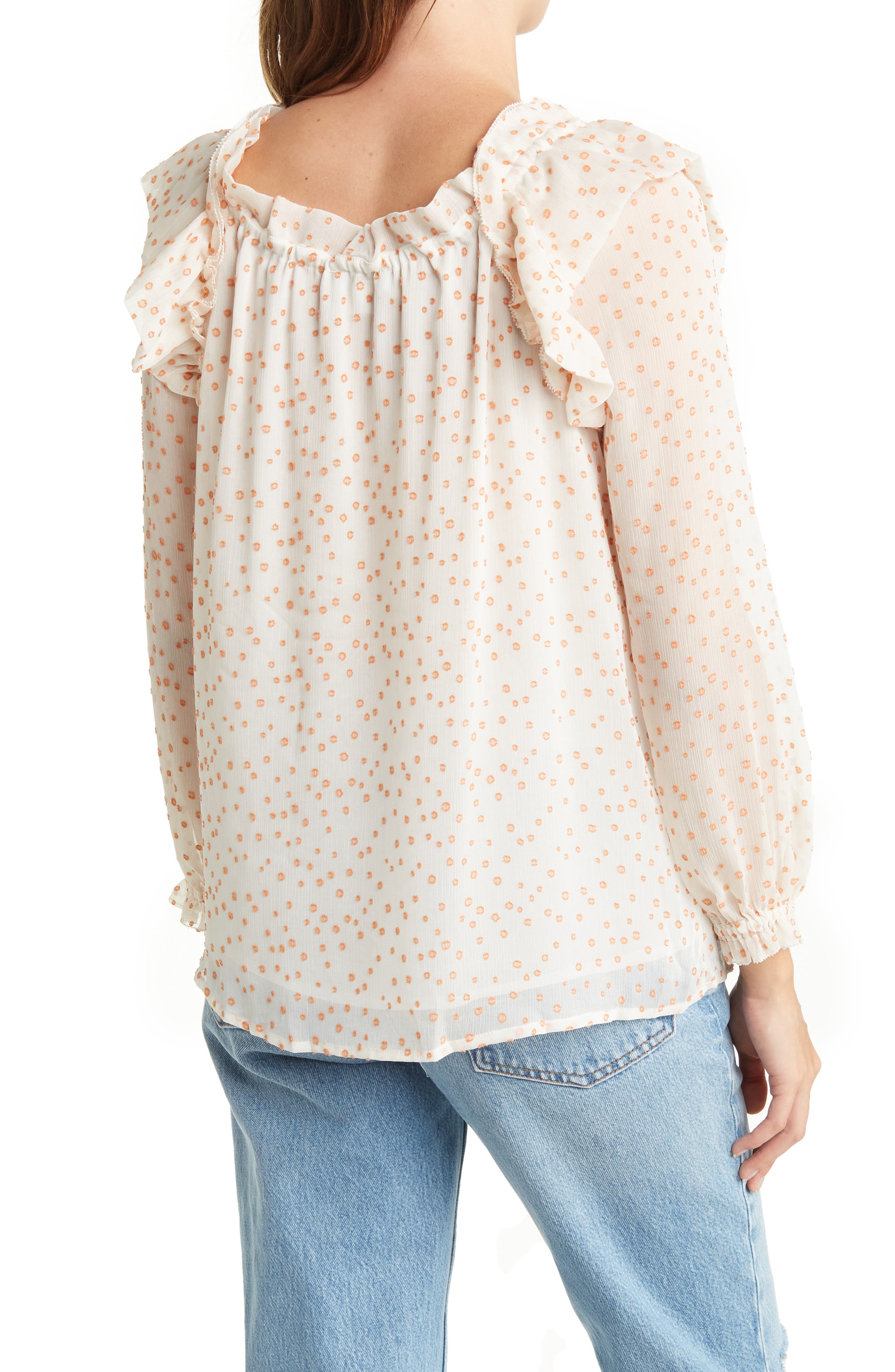 CURRENT AIR Crinkled Polkadot Blouse | Nordstromrack
