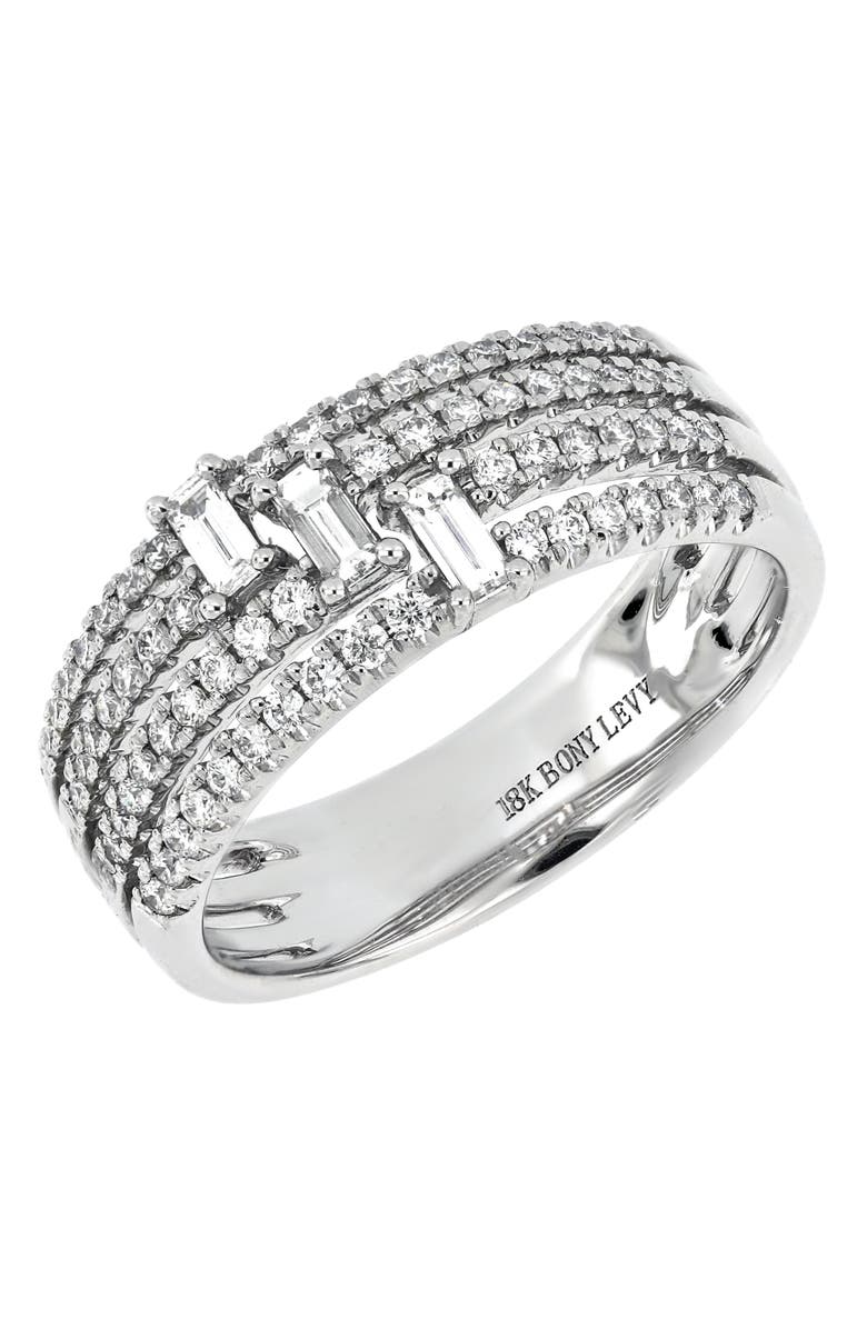 Bony Levy Gatsby Staggered Baguette Diamond Wide Band Ring | Nordstrom