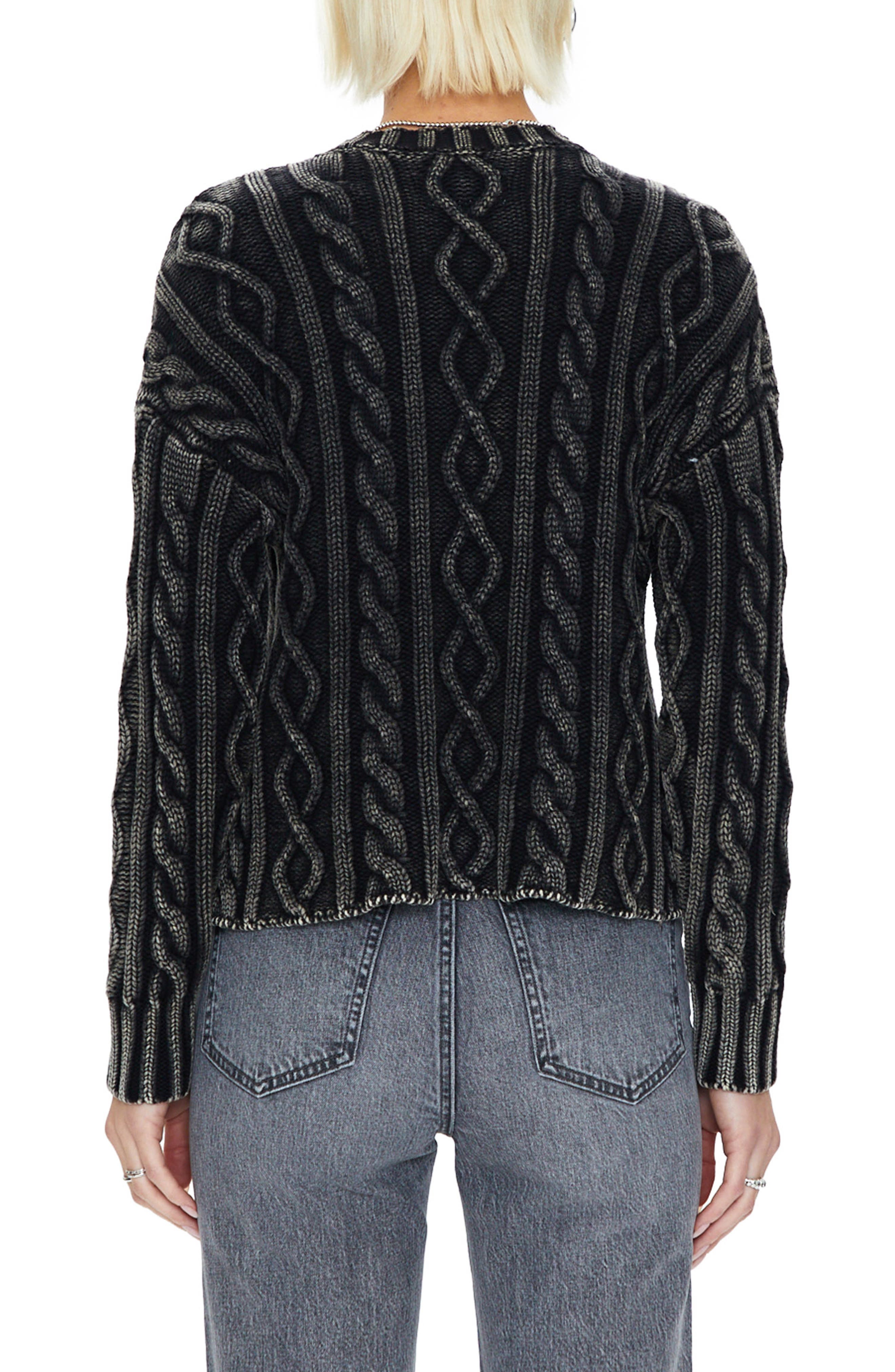 Pistola Eva Rib Knit Frayed Edge Cotton Sweater | Nordstrom