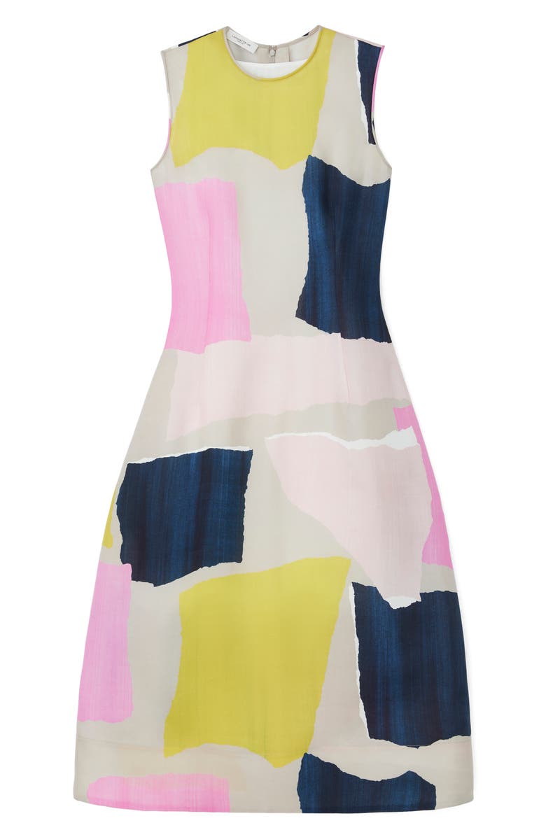 Lafayette 148 New York Papier Print Sleeveless Silk Gazar Dress | Nordstrom