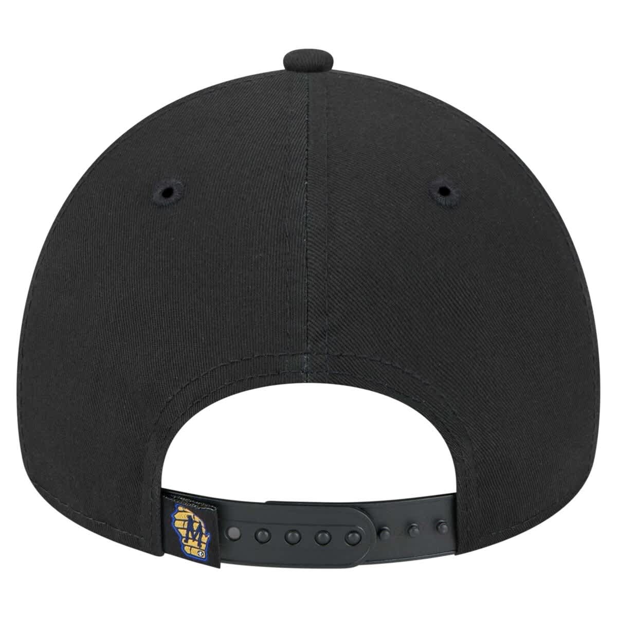 Men's New Era Black Milwaukee Brewers 9FORTY A-Frame Adjustable Hat ...