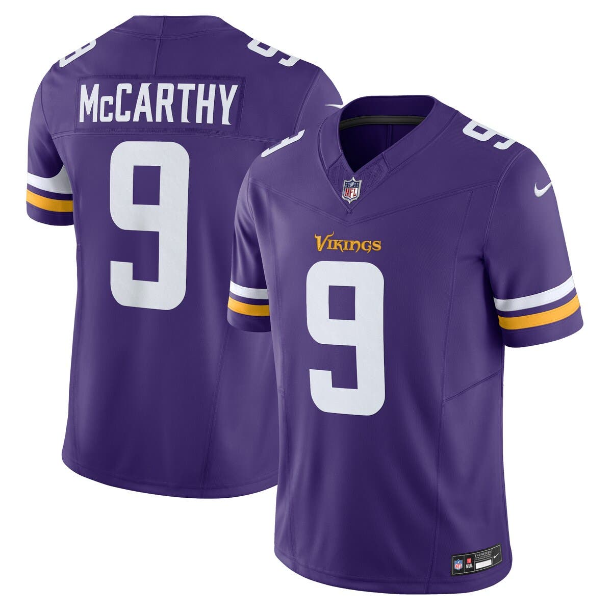 Nike Men's Nike J.J. McCarthy Purple Minnesota Vikings Vapor F.U.S.E ...