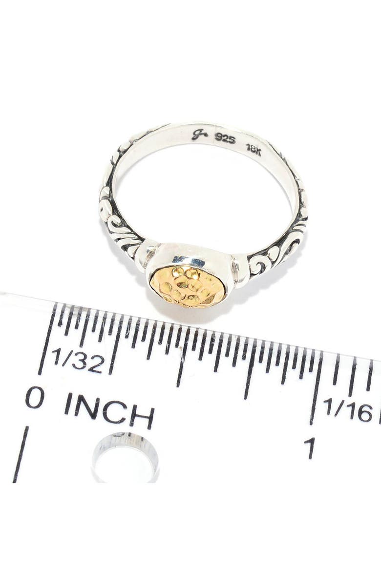 SAMUEL B. Sterling Silver & 18K Yellow Gold Hammered Oval Ring ...